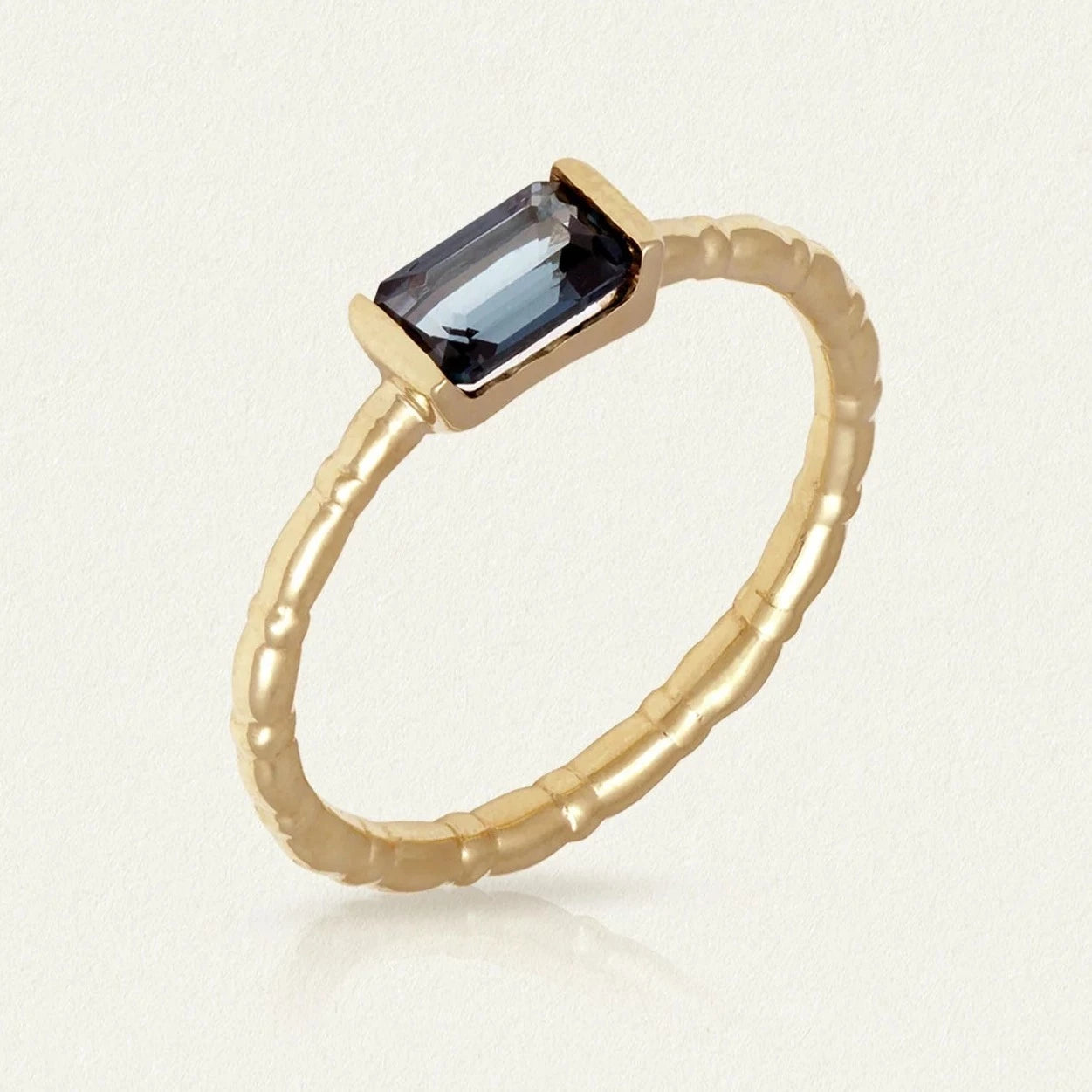 Temple of the Sun Pia Ring, Blue Topaz, Solid Gold – Lily and Mitchell