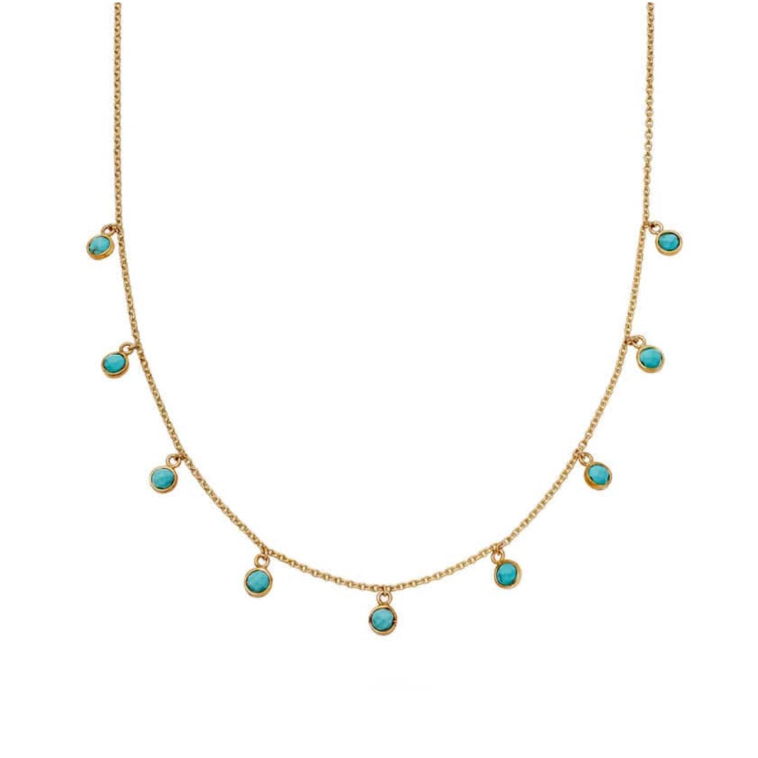 Daisy London Turquoise Charm Necklace, Gold – Lily and Mitchell