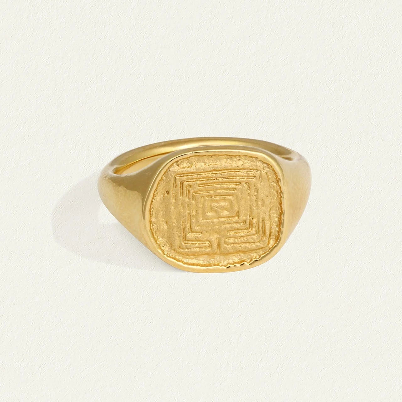 Temple of the Sun Labyrinth Ring, Gold – Lily and Mitchell