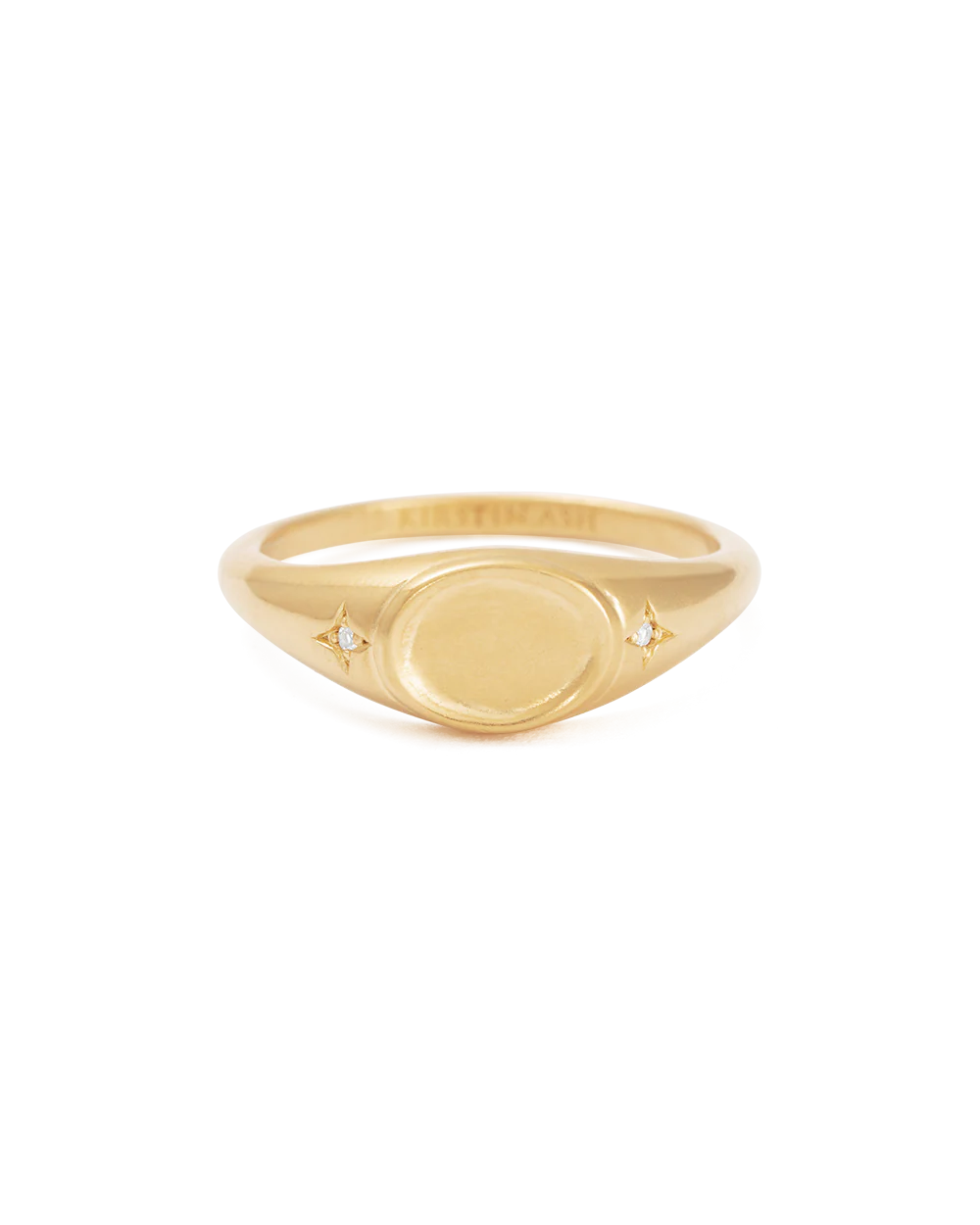 Kirstin Ash Align Signet Ring, Gold – Lily and Mitchell